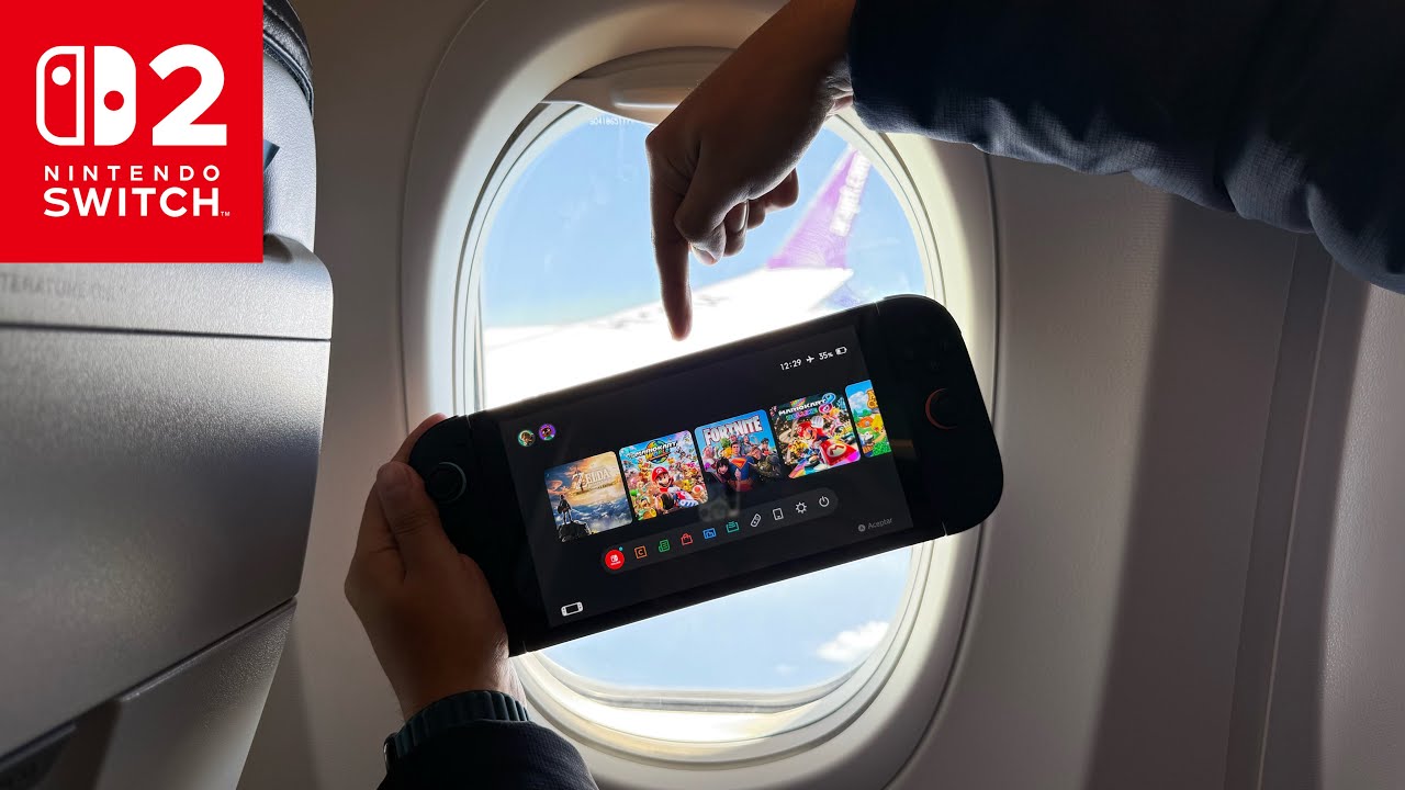JUGANDO la NINTENDO SWITCH 2 EN AVIÓN - YouTube
