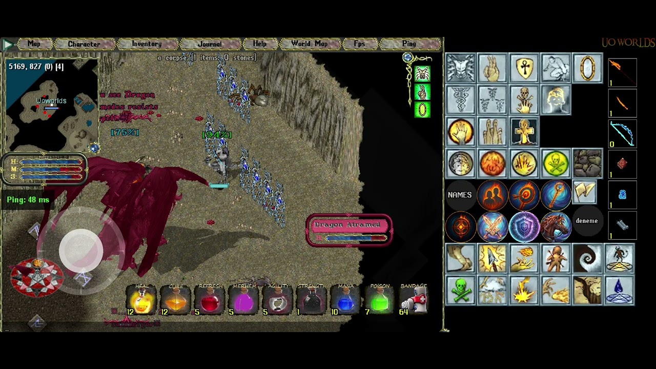 Uoworlds Ultima Online Mobile | Dragon Boss Fight! 🐲 + NPC Avı - YouTube