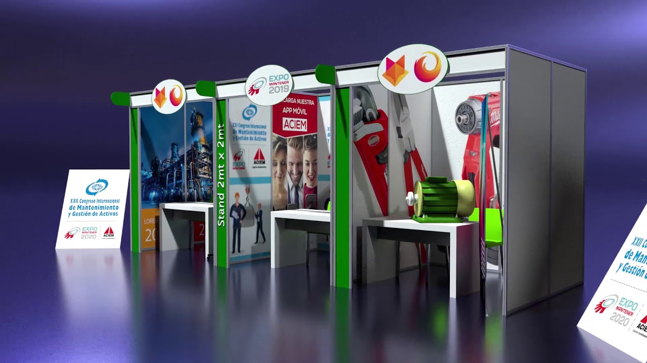 Stand 2x2 de 3 unidades Expomantener - YouTube