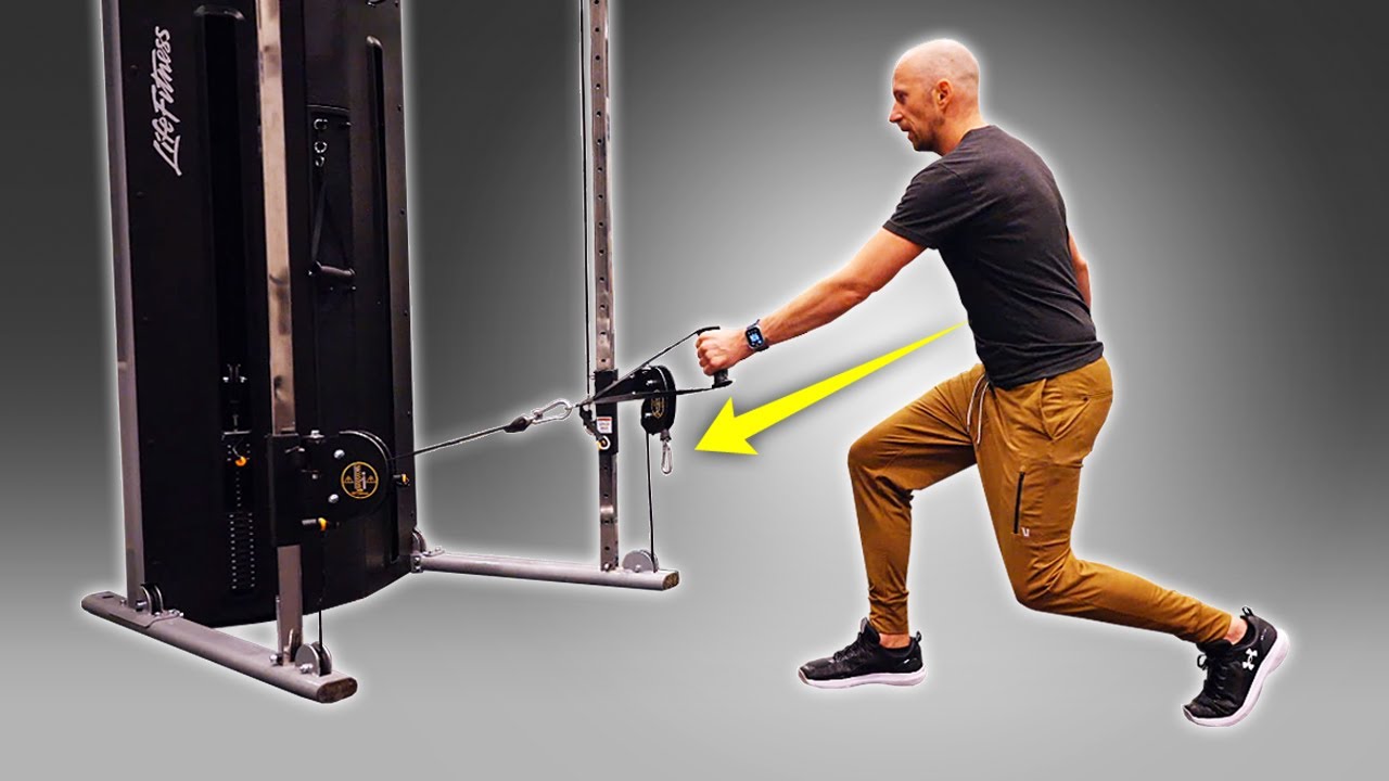 Cable Rotatonal Split Stance Drop Catch - YouTube