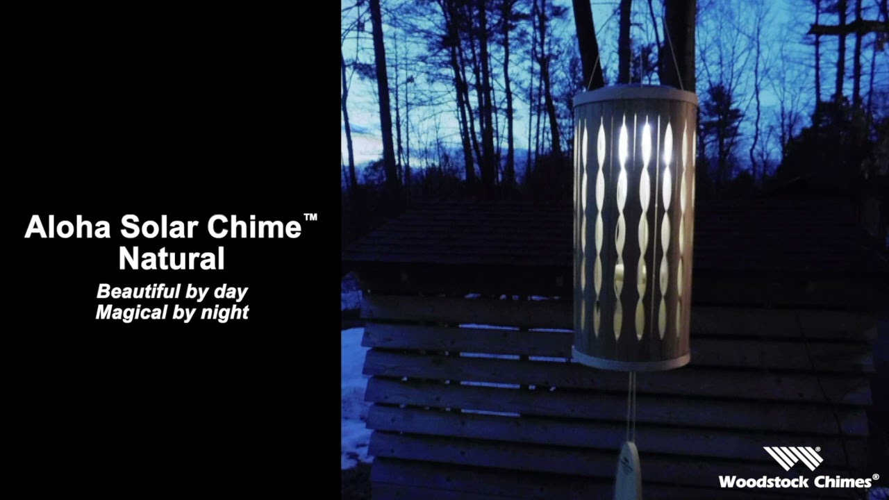 Aloha Solar Chime - Natural by Woodstock Chimes - YouTube