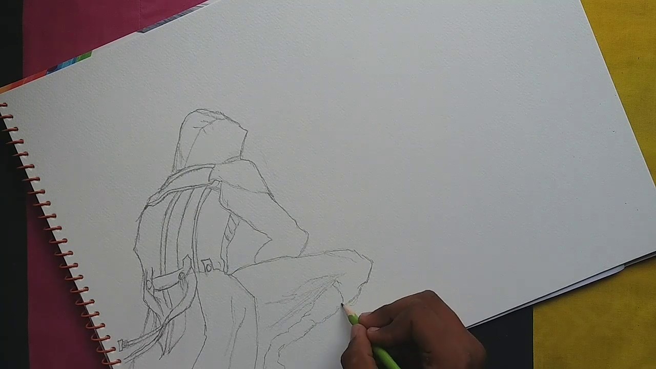 How to draw the body of assassin (assassin's creed) - YouTube