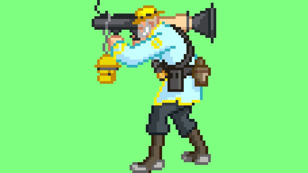 TF2 Soldier Pixel Art Time Lapse - YouTube