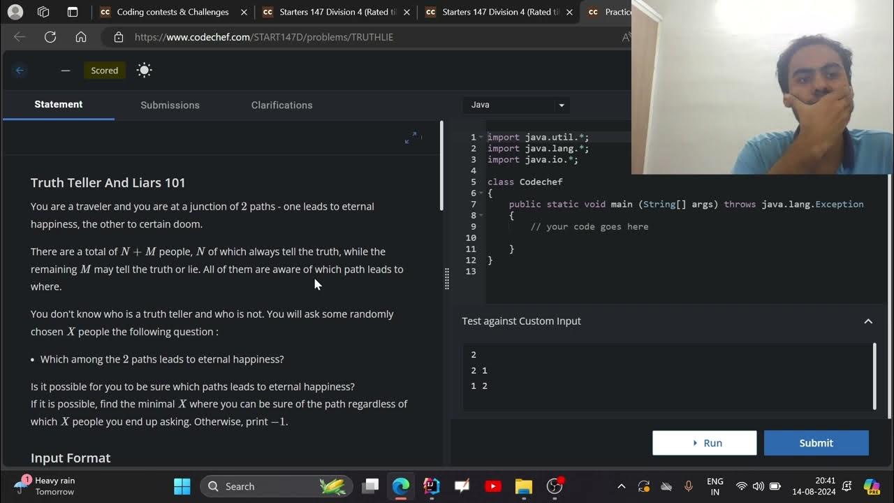 My First Time Participating in Codechef Contest | 606 Rank | Contest ...