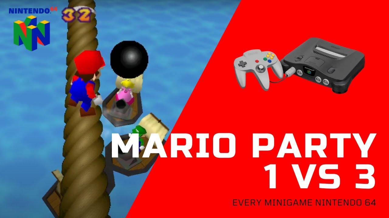 Watch All the 1v3 Minigames in Mario Party 1 on Nintendo 64 2023 (HD ...
