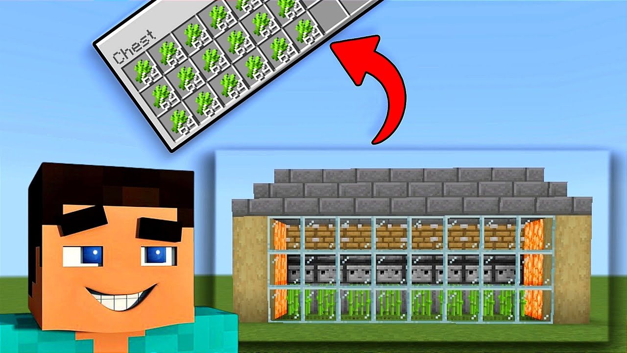 Minecraft: EASY Sugar cane farm Tutorial - YouTube