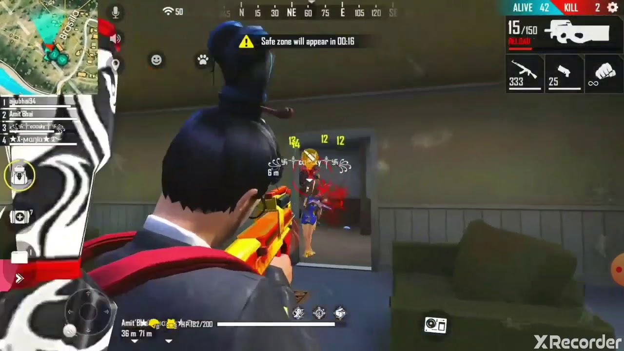 Free fire playing AWM sniping - YouTube