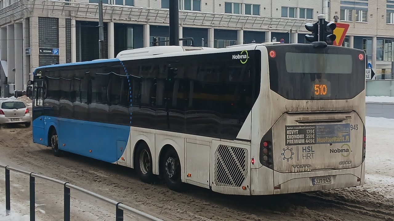 Volvo B8RLE 8900LE 2016 facelift (Nobina 943 and Pohjolan Liikenne 296 ...