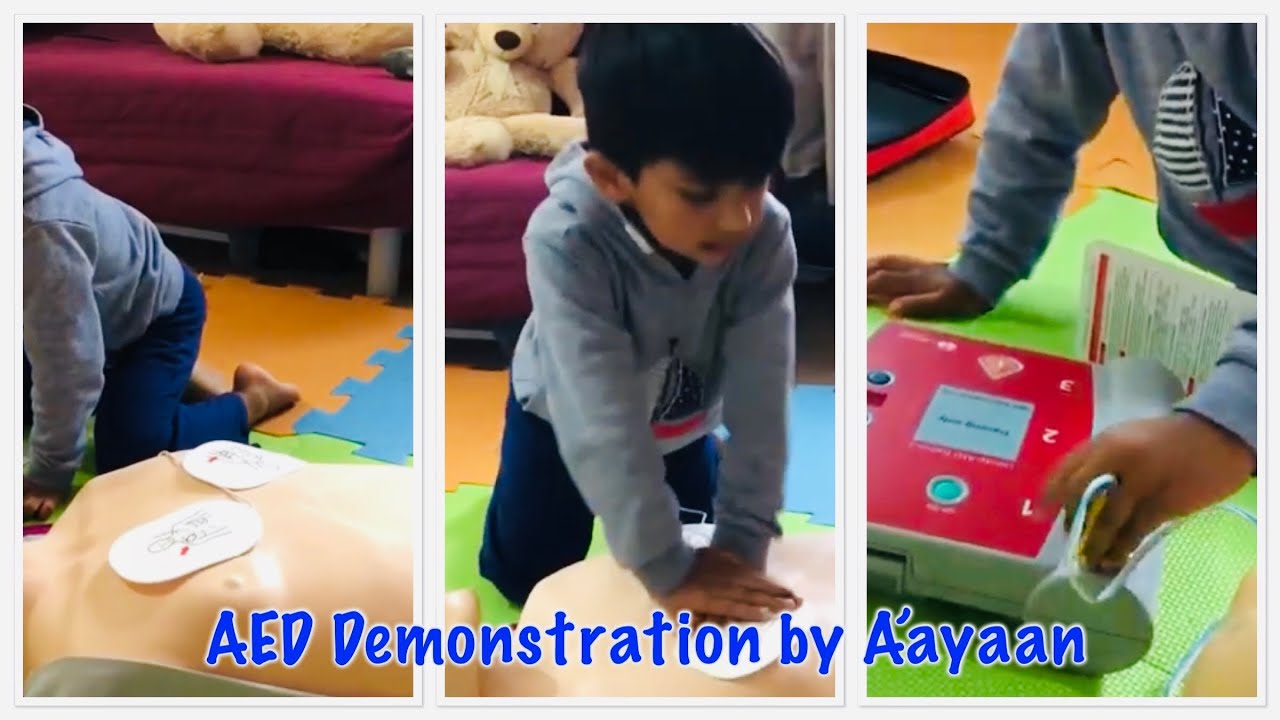 How to use an Automated External Defibrillator AED - Demo by A’ayaan ...