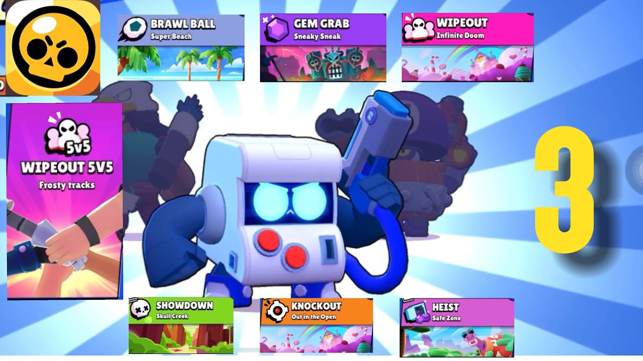 Brawl Star - 8 Bit Brawler Test to All Game Mode - YouTube