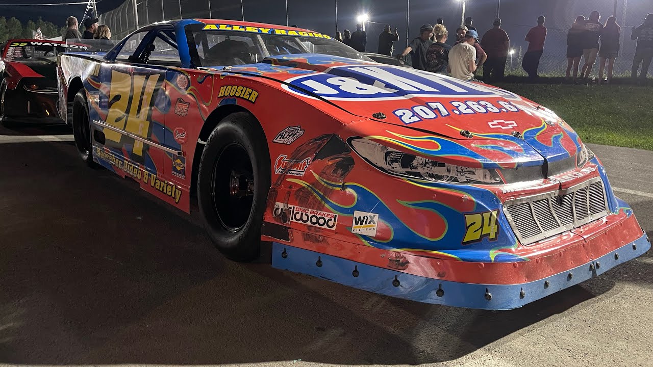 Jeff Alley In Street Stock Feature At Speedway 95 - YouTube