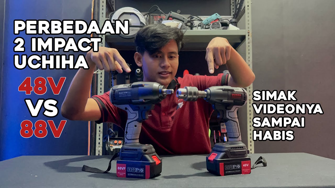Rajanya pembuka baut…|| Ulasan perbedaan 2 IMPACT WRENCH UCHIHA Type Uc 48 & Type Uc 88V - YouTube