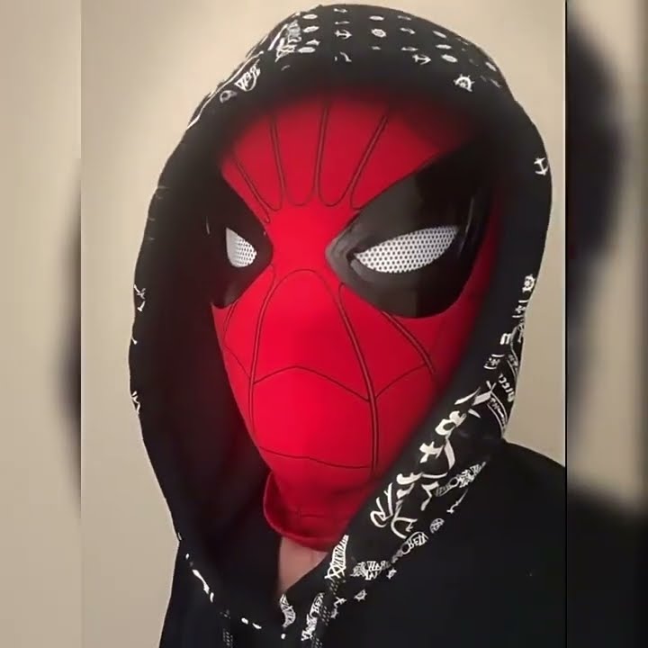 피닉스난다 쿠팡 스파이더맨 눈이 깜빡거리는 마스크 할로윈 코스프레 코스튬 Cosplay 가면 어린이날 선물 할로윈 코스프레