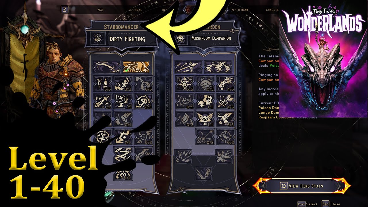 Best leveling guide Stabbomancer 1-40 Mistdancer Tiny Tina Wonderlands ...