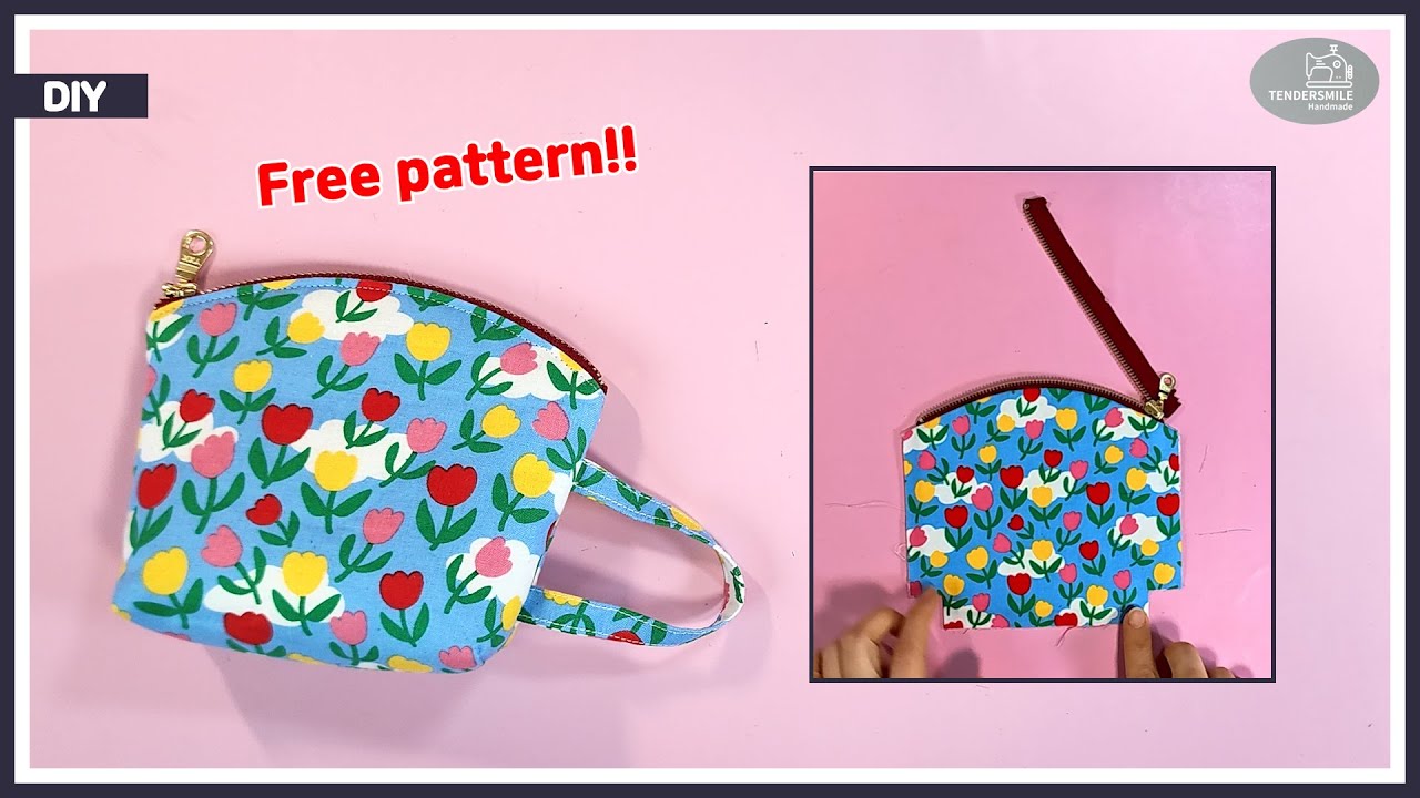 🧵 How to Make a Curved Zipper Pouch | Free Sewing Pattern 🧵 - YouTube