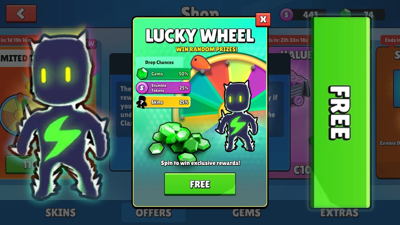 NEW FREE SPECIAL BOLT WHEEL in Stumble Guys - YouTube