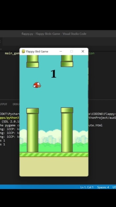 Flappy Bird Game Using Pygame Python Shortsvideo Shortsfeed Shorts Jeydurgasshre Coderjey