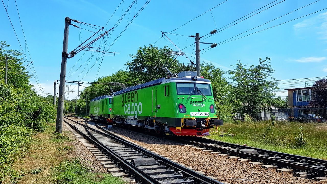 Lemele 046 & 047 in teste \ Mb4009 & Mb4010 Green Cargo - YouTube