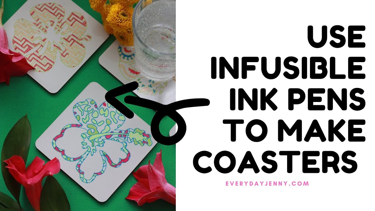 How to Use Infusible Ink Pens to Make a Coaster - YouTube