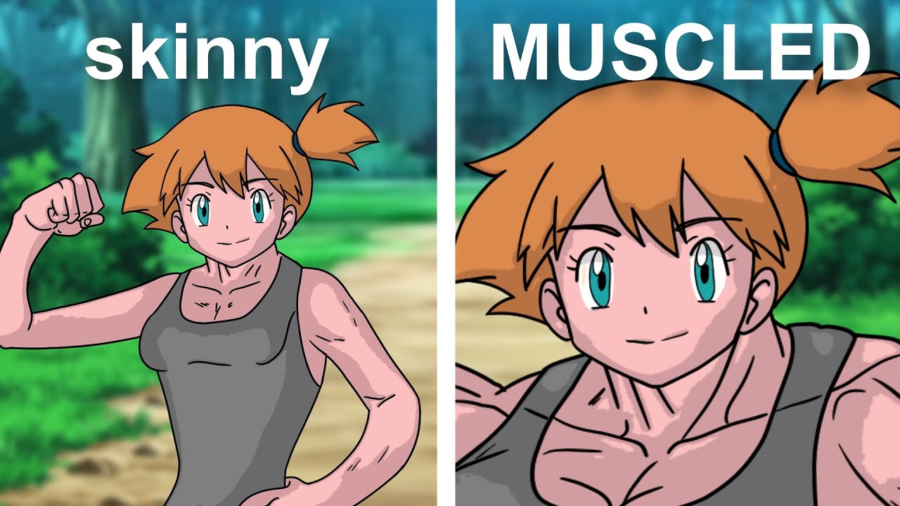 Misty Muscle Growth Animation - YouTube