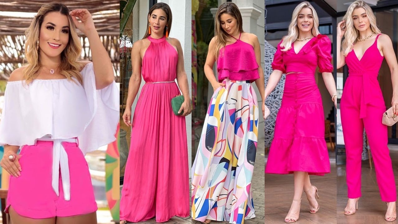 HERMOSAS COMBINACIONES EN TONOS ROSA/ OUTFITS IDEAS COLOR ROSA/ MODA ...