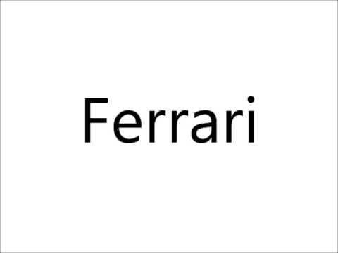 How to Pronounce Ferrari - YouTube