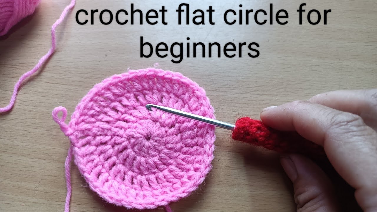 how to crochet flat circle for beginners! very easy crochet circle for ...