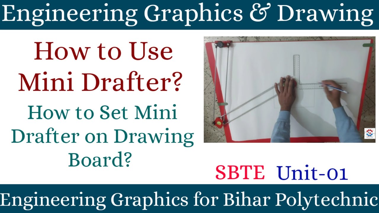 How to Set Mini Drafter on Drawing Board | Mini Drafter Use Kaise Karte ...