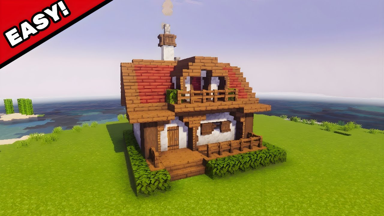 Minecraft Spruce Wood House Tutorial (Easy Build) - YouTube