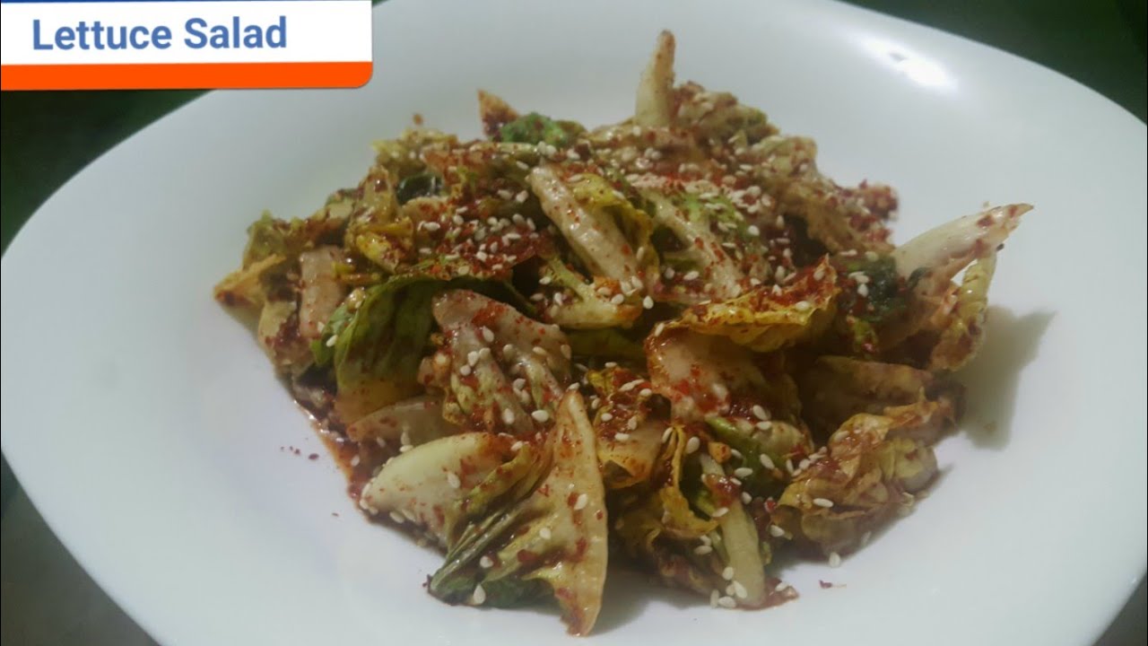 Lettuce salad(Sangchu) - YouTube