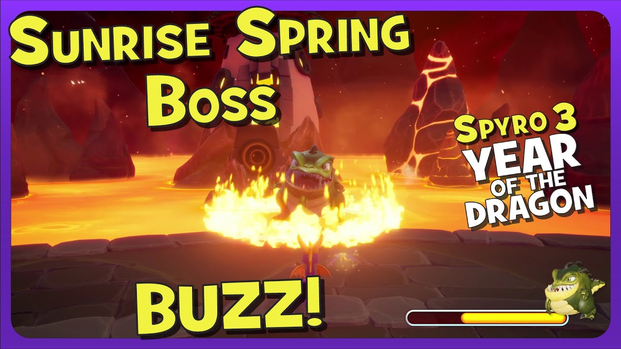 Spyro 3: Buzz - Sunrise Spring Boss (Year of the Dragon!) - YouTube