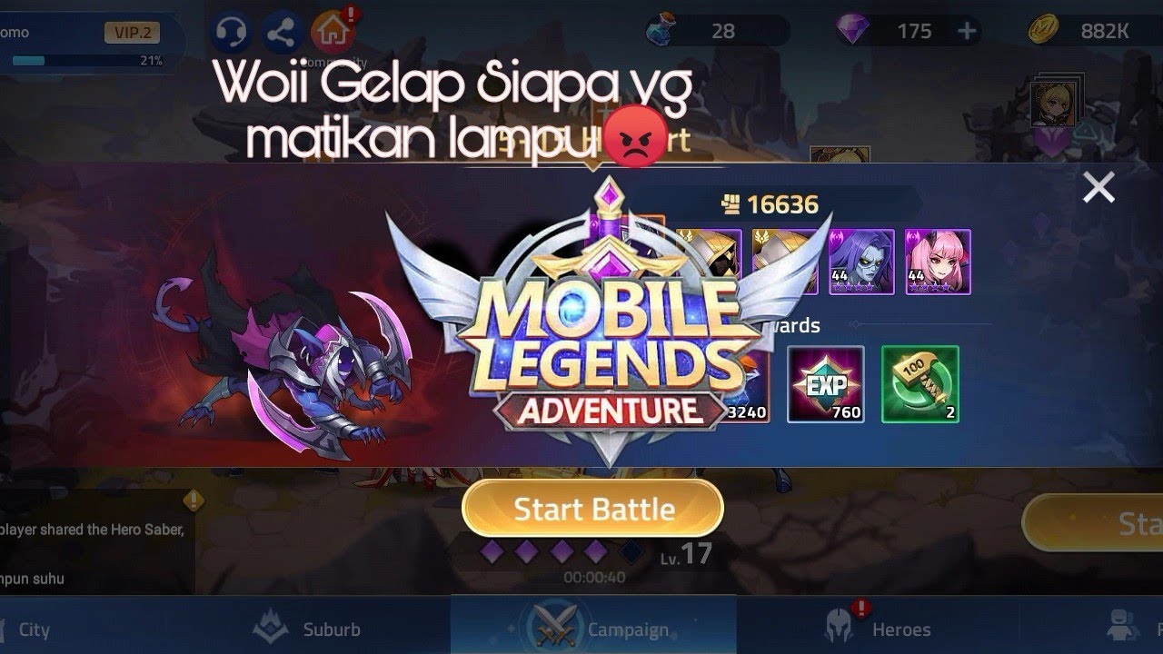 Mobile Legends: Adventure - Gelap Woii!! (Campaign 5-15 Helcurt Boss ...