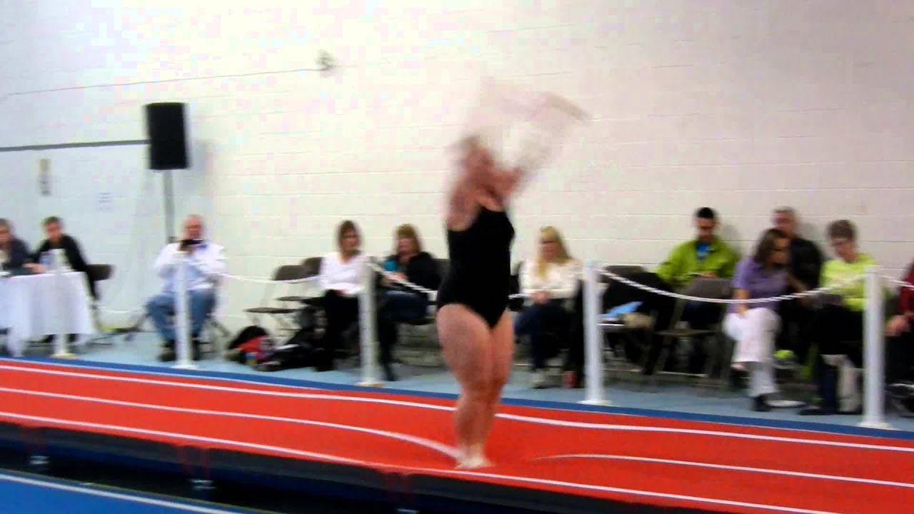 Oakville Stephanie Milligan 1st ON Cup 2nd pass TUMBLING Level 4 - YouTube