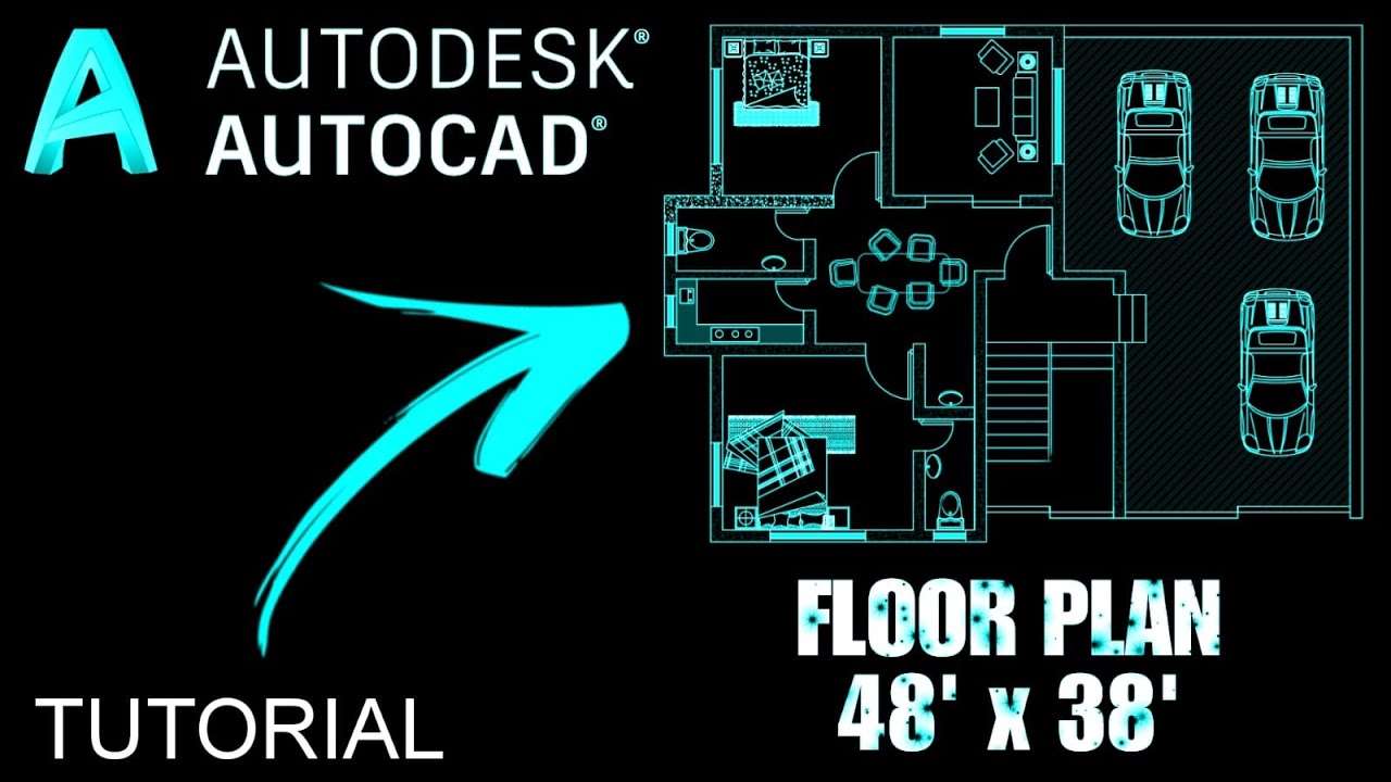 AUTOCAD 2D Complete Floor Planning. Autocad complete tutorial Dimension ...