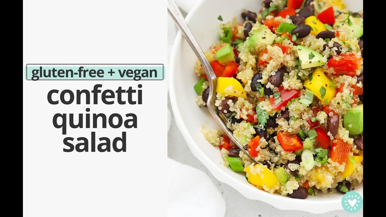 Confetti Quinoa Salad with Lime Dressing (Gluten-Free, Vegan-Friendly ...