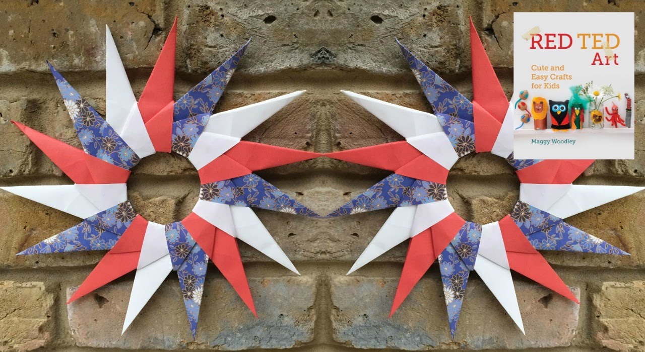 Easy Origami Star Wreath - beautiful and easy - YouTube