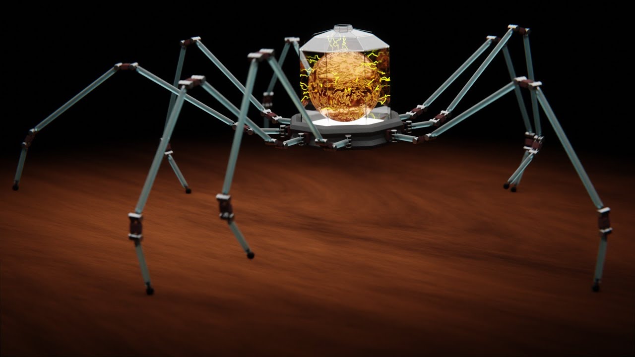 Walking Mechanical Spider - Blender Animation - YouTube