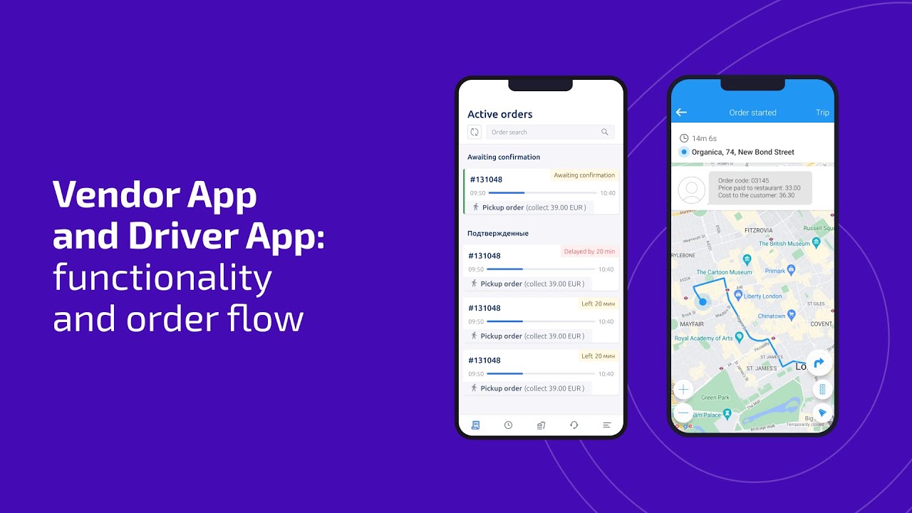 Vendor App and Driver App: functionality and order flow - YouTube