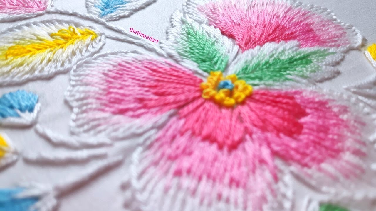 Hand Embroidery | EASY Shading Technique - YouTube