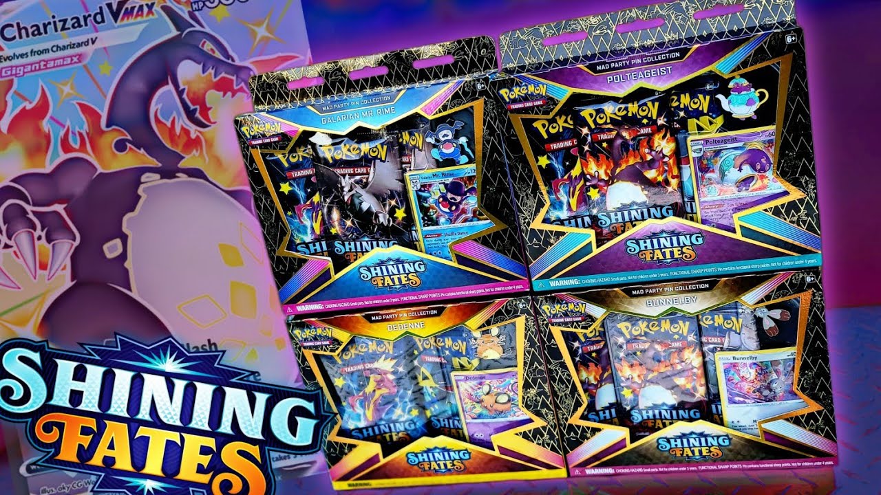 Opening All Shining Fates Pin Collections!!! So Many Shinies Pulled🔥 ...