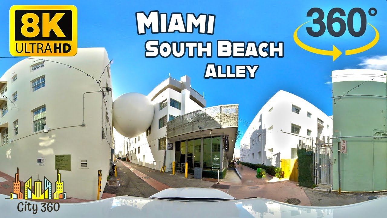Miami - South Beach Alley - VR 360 8K Video - YouTube