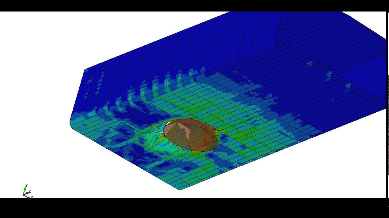 Numerical simulation of ship grounding - YouTube