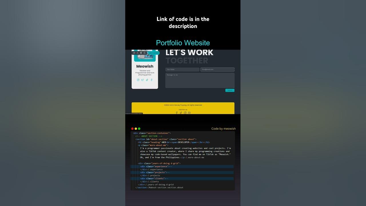 Portfolio Website Giveaway #programming #portfolio #website #code #htmlcssjavascript - YouTube