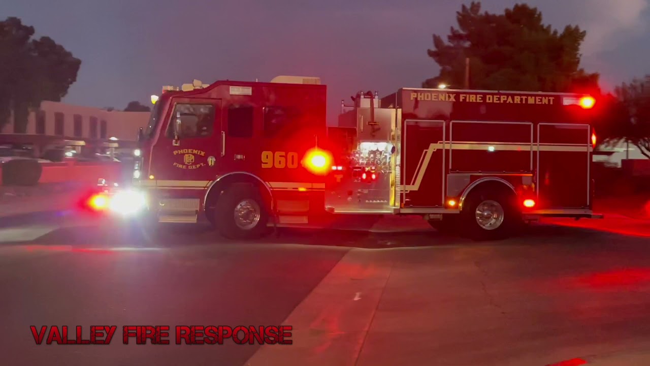 (NEW ENGINE) Engine 960 Responding [Phoenix Fire Department] - YouTube