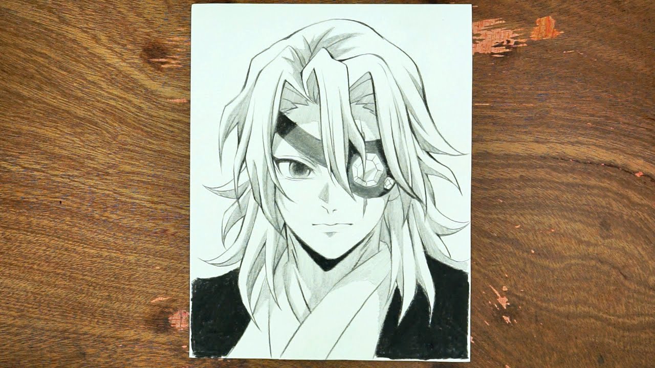 How to draw Uzui Tengen step-by-step | Demon Slayer | Anime drawing ...