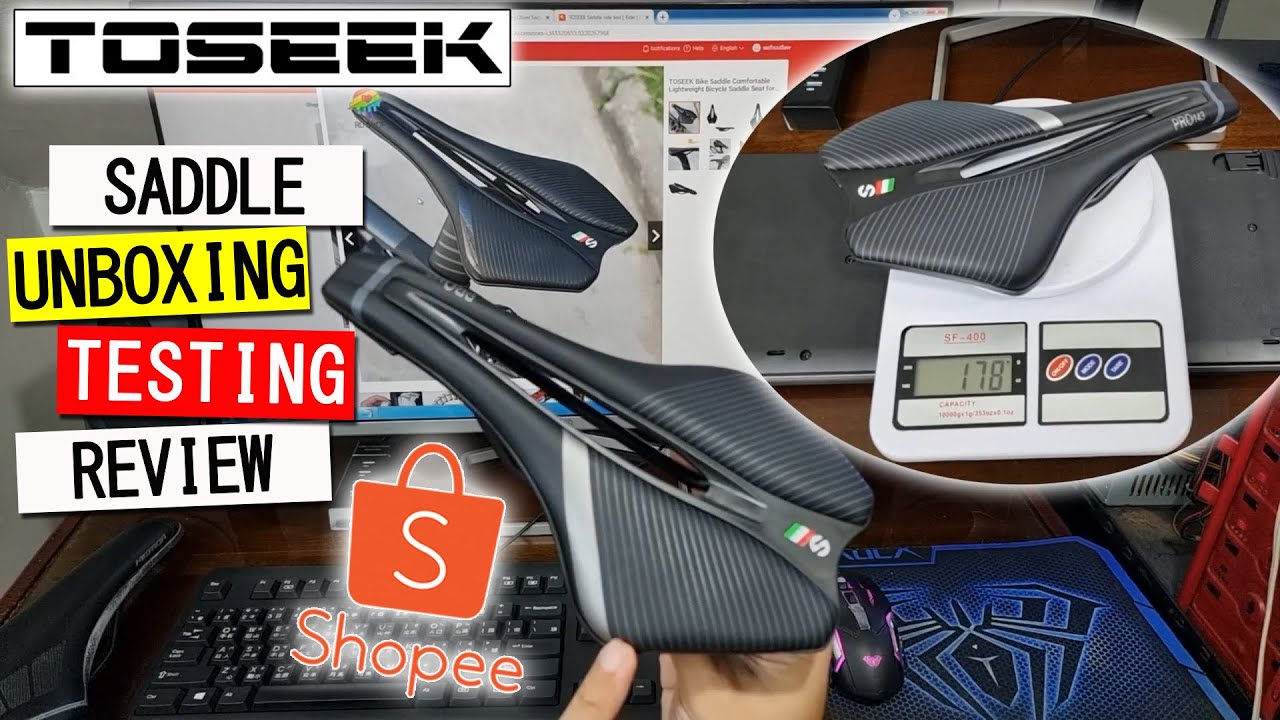 TOSEEK Bike Saddle Bicycle Seat Shoppee - YouTube