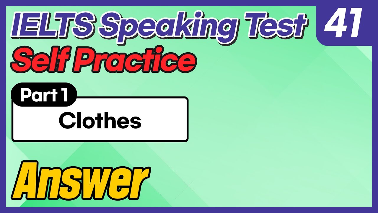 IELTS Speaking Test questions 41 - Sample Answer - YouTube