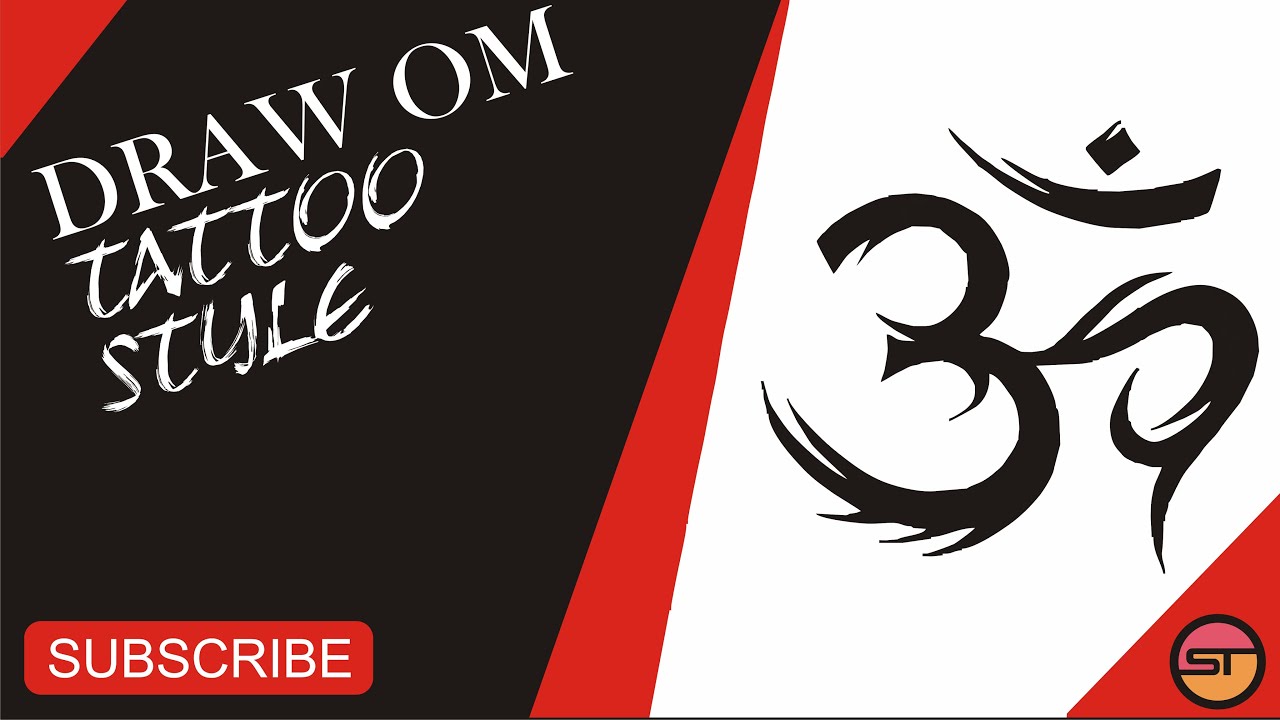 Draw om tattoo in new style, how to draw om tattoo in different ways ...