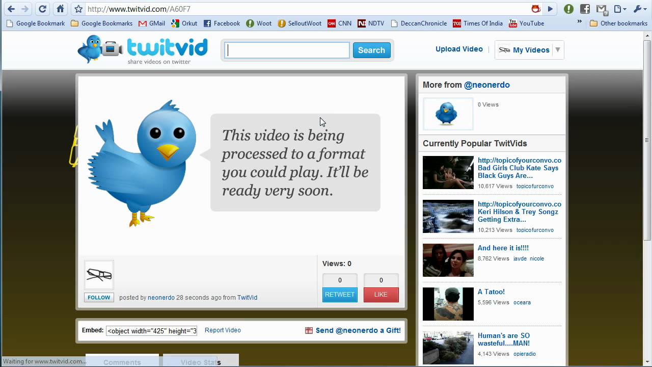 Video Tweeting using TwitVid - YouTube