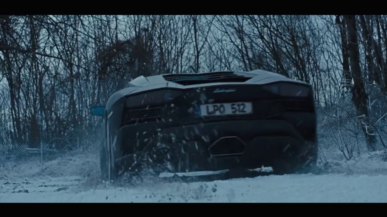 The Girl In The Spiders Web Lamborghini Aventador Scene - YouTube